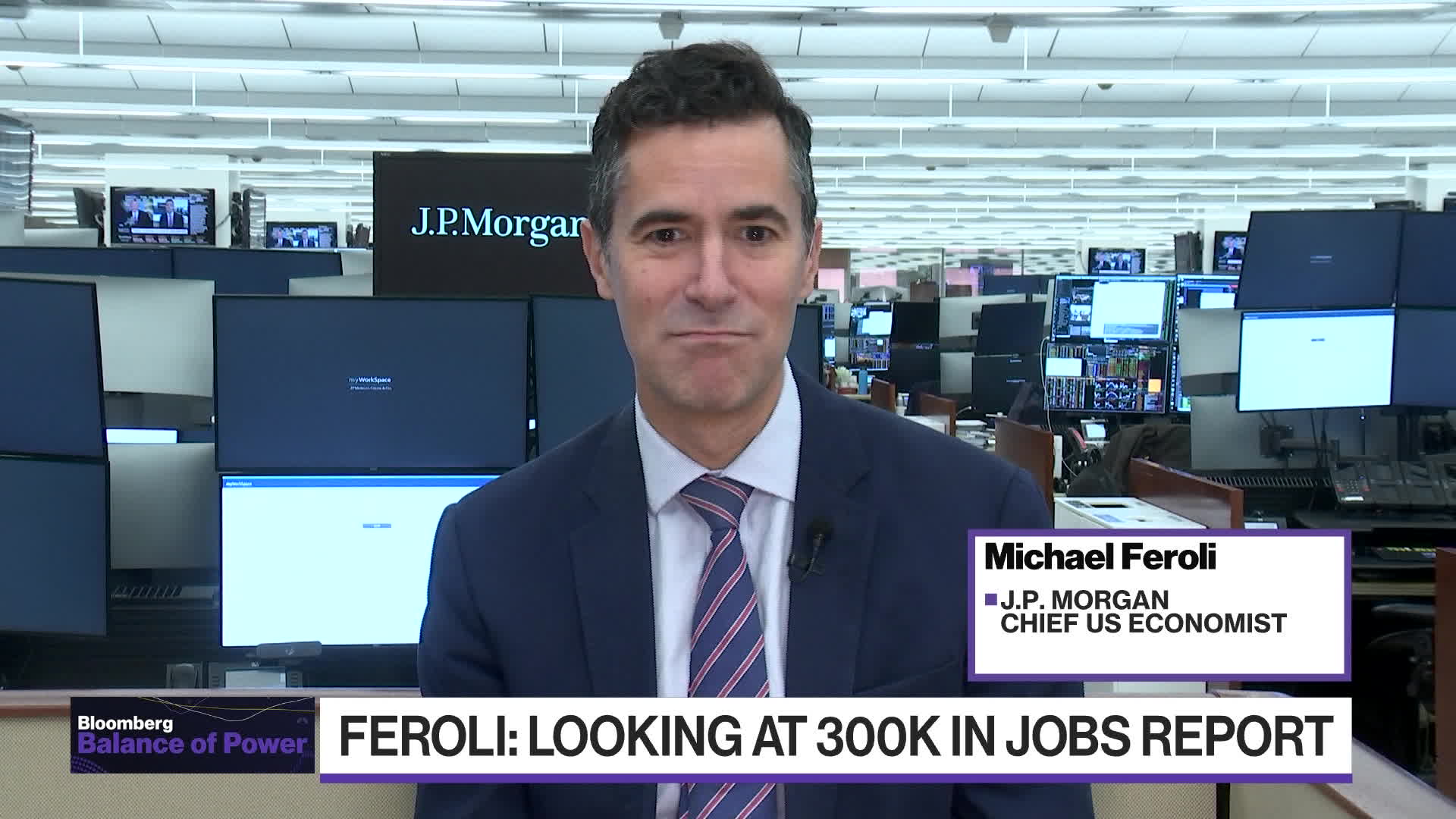 Watch JPMorgan's Feroli on Jobs Report - Bloomberg