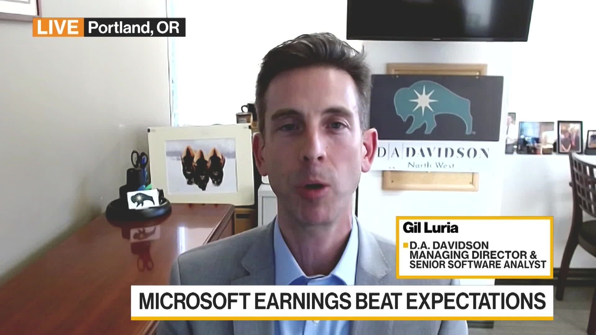 Watch D.A. Davidson's Luria reacts to Microsoft earnings - Bloomberg