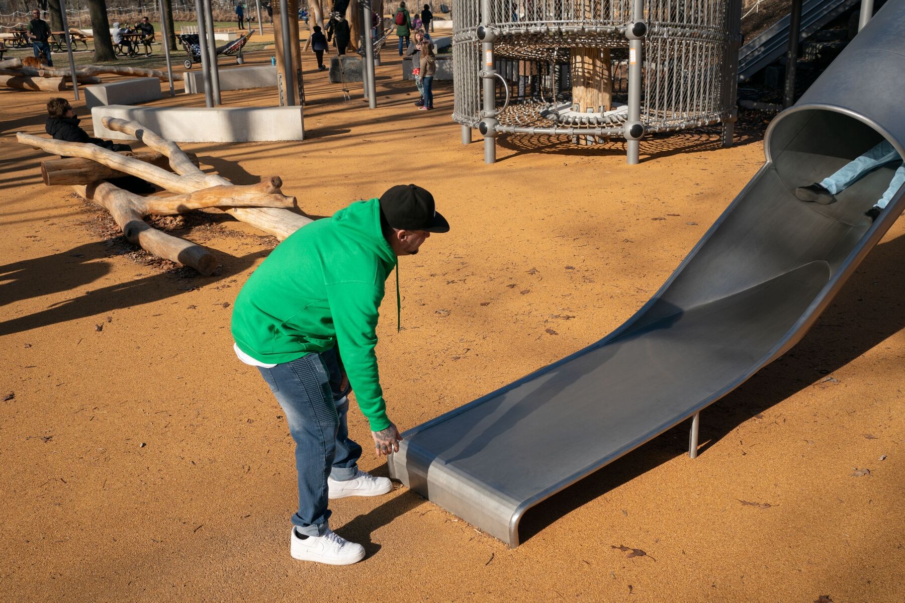 Philadelphia Playground Attracts Teens, Adults, with Largest US Swing Set
