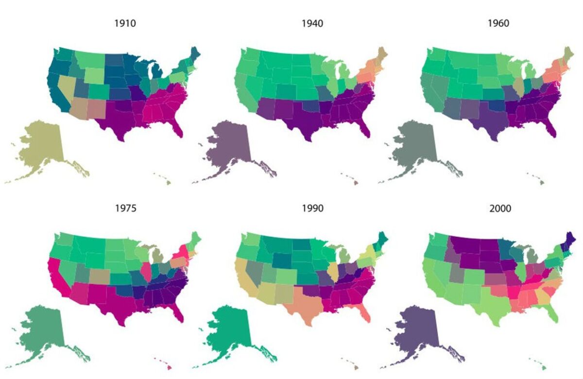 A New Map Shows the Spread of U.S. Baby Names by State From 1910-2012 ...
