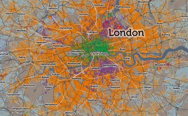 A Street-By-Street Map of How London Commuters Travel to Work - Bloomberg