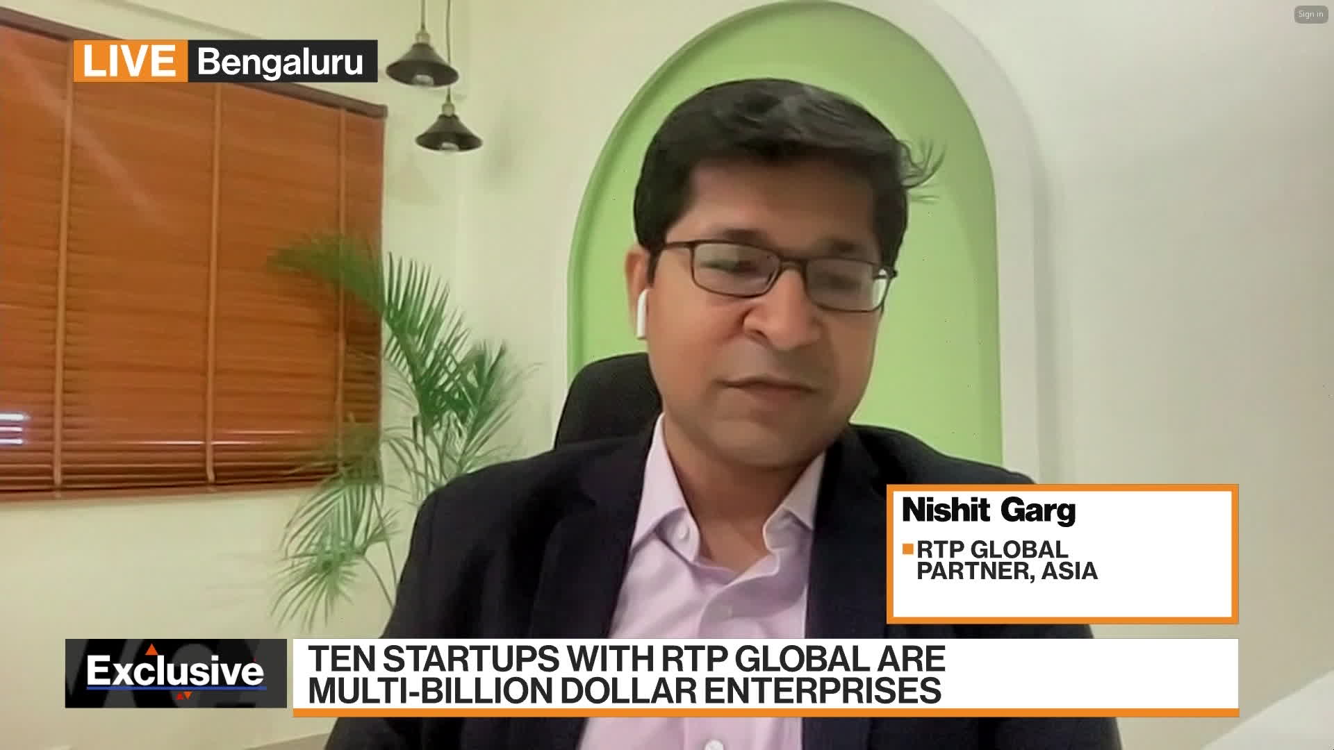 Watch RTP Global's Garg On India's Evolving Start-Up Ecosystem - Bloomberg