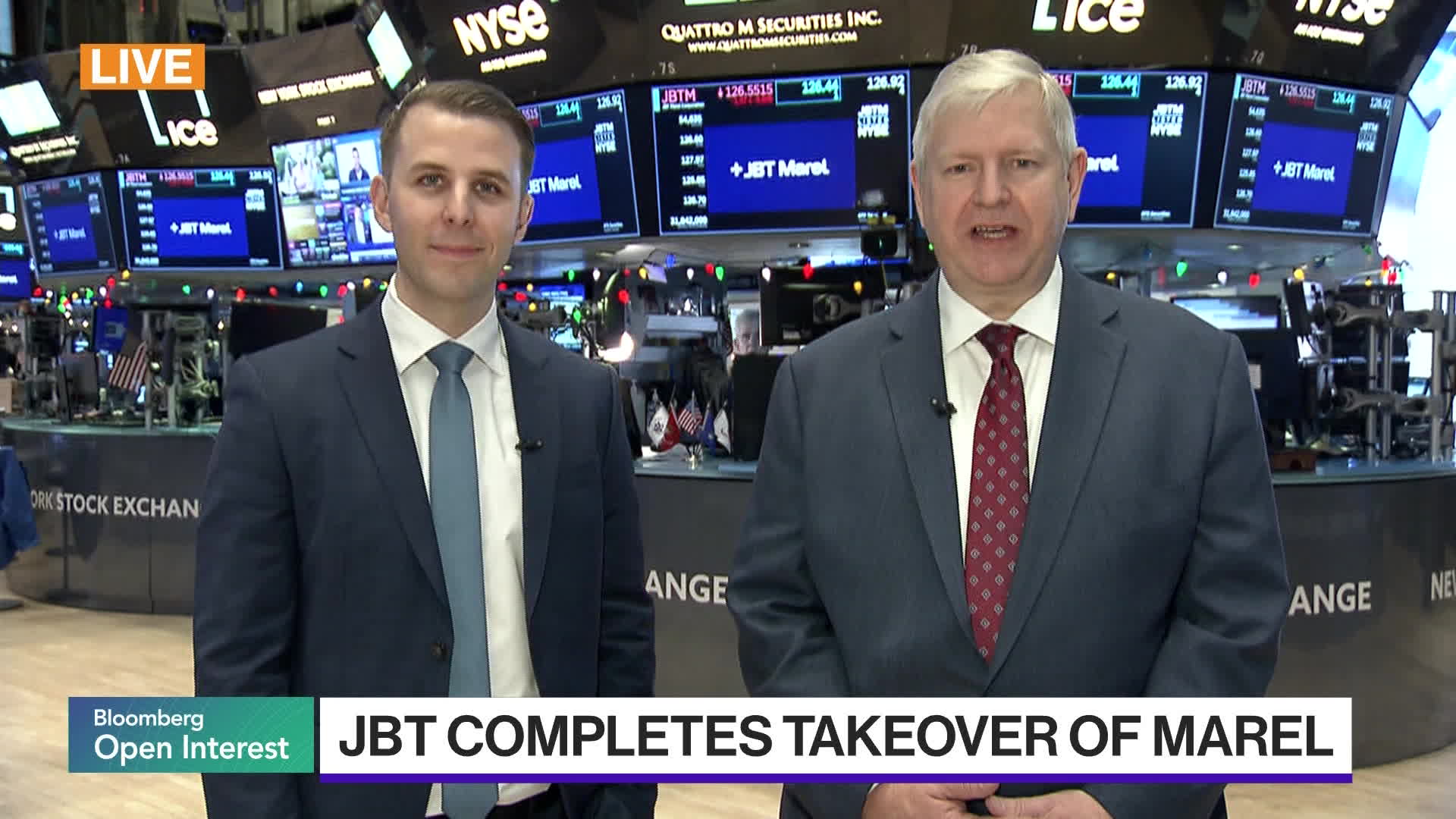 Watch JBT Completes Take Over of Marel - Bloomberg