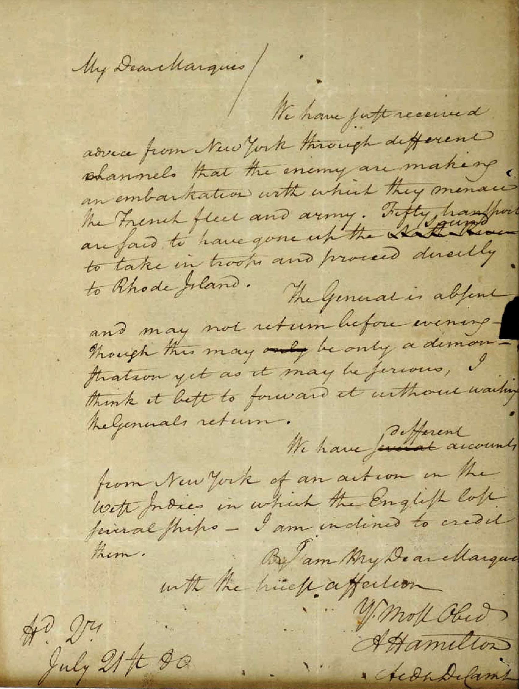 Long-missing Alexander Hamilton Letter Put on Public Display - Bloomberg