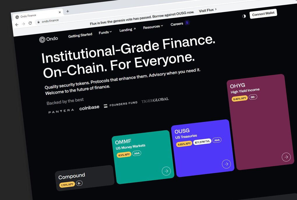 Crypto DeFi Startup Ondo Launches Token Backed by Money-Market Funds ...