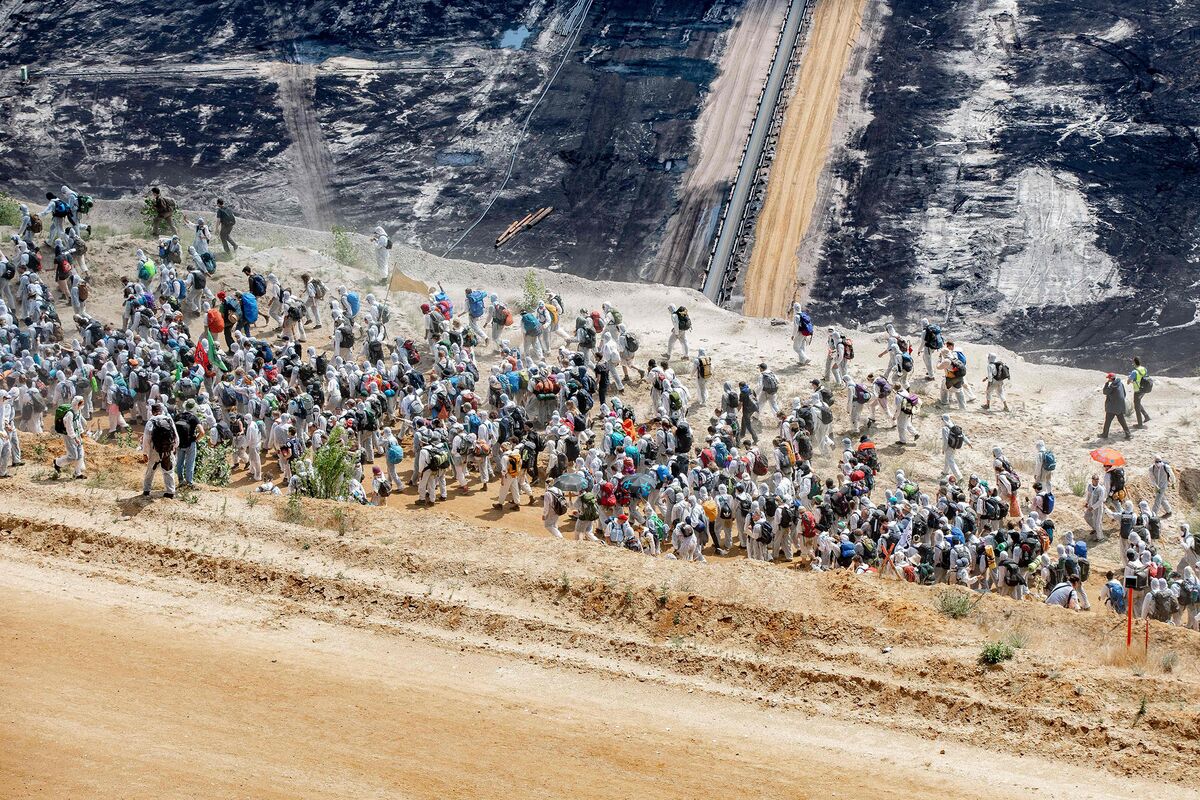 Climate Protesters Storm Open-pit Mine in Western Germany - Bloomberg