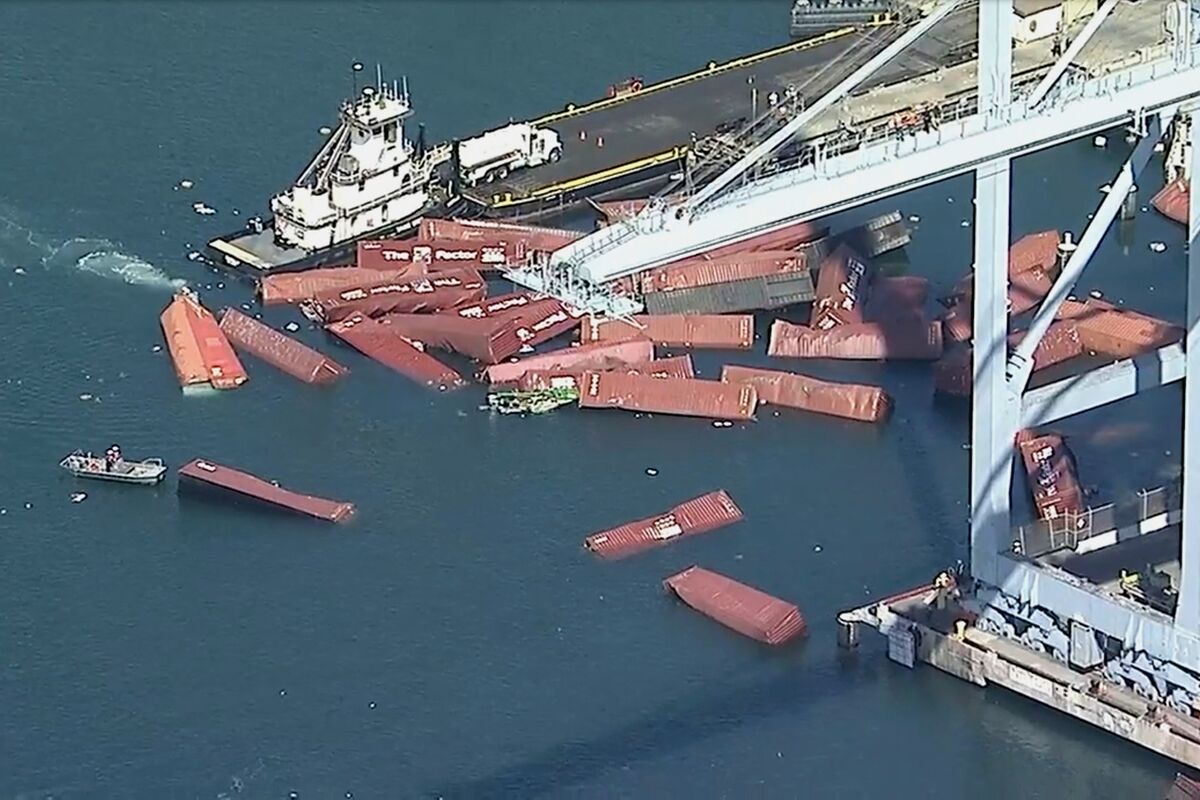 Dozens of Containers Fall Off Ship Into Water at Long Beach Port ...