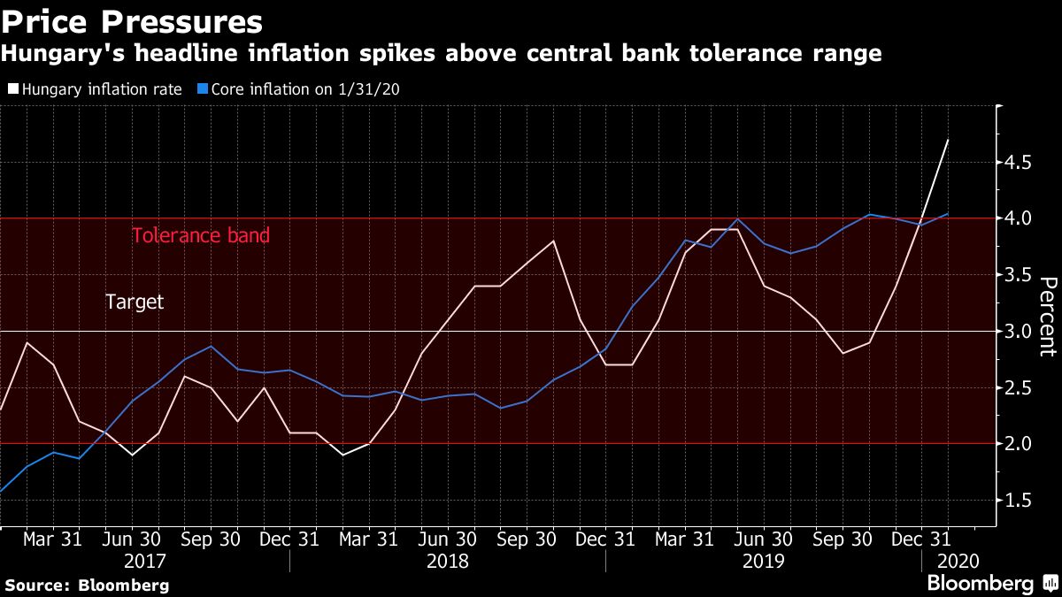 Hungary Readies March Monetary Policy Review After Price Jump - Bloomberg
