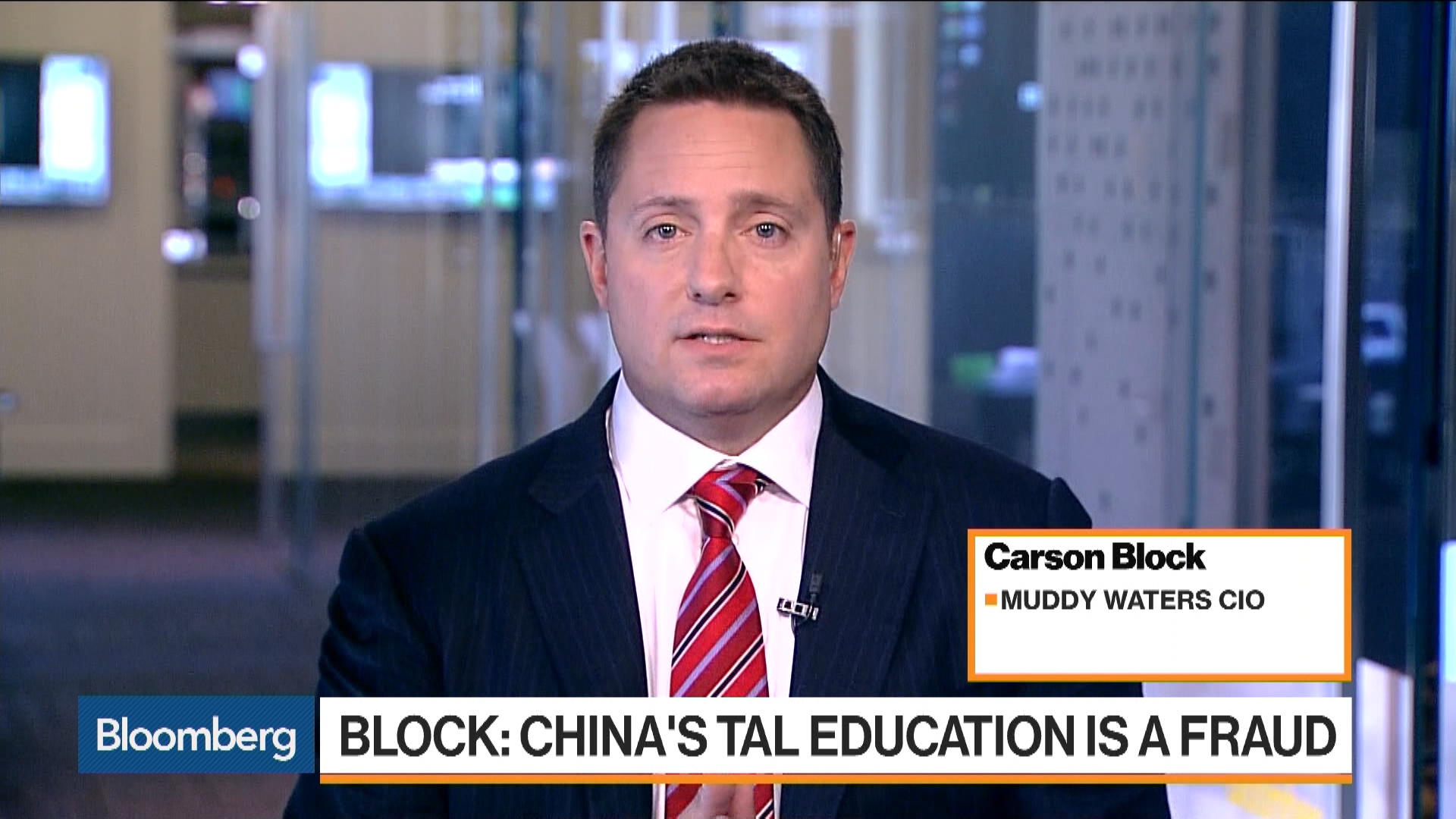 Watch Carson Block Says He Is Shorting TAL Education - Bloomberg