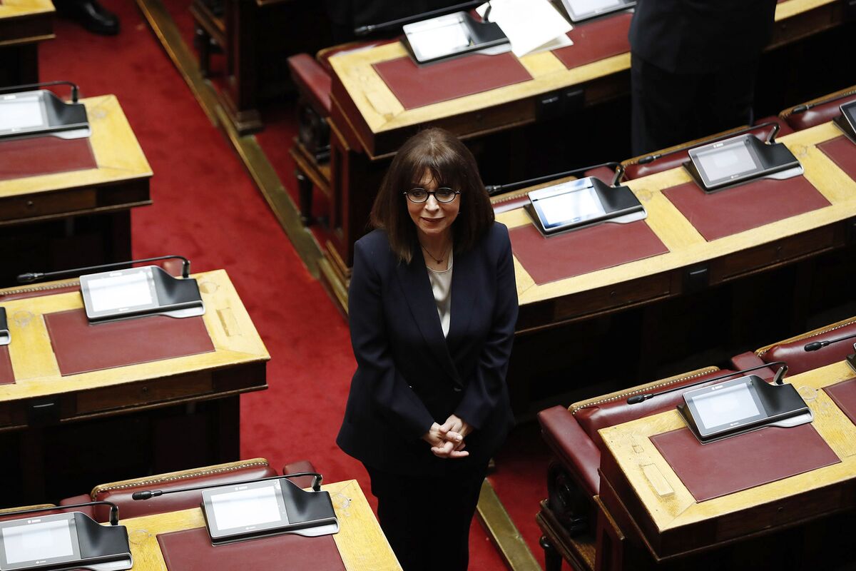 Greece Swears in First Female President Amid Coronavirus Crisis - Bloomberg