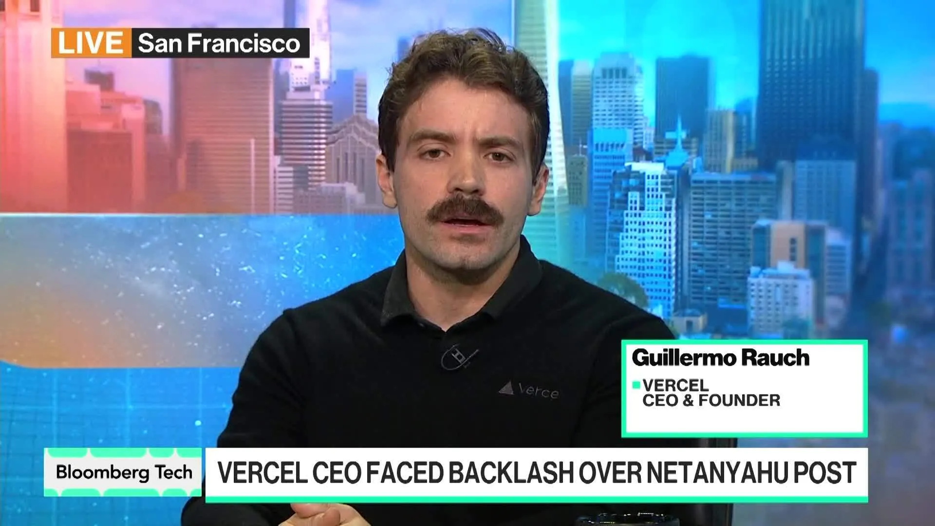 Watch Vercel CEO Addresses Netanyahu Post Controversy - Bloomberg