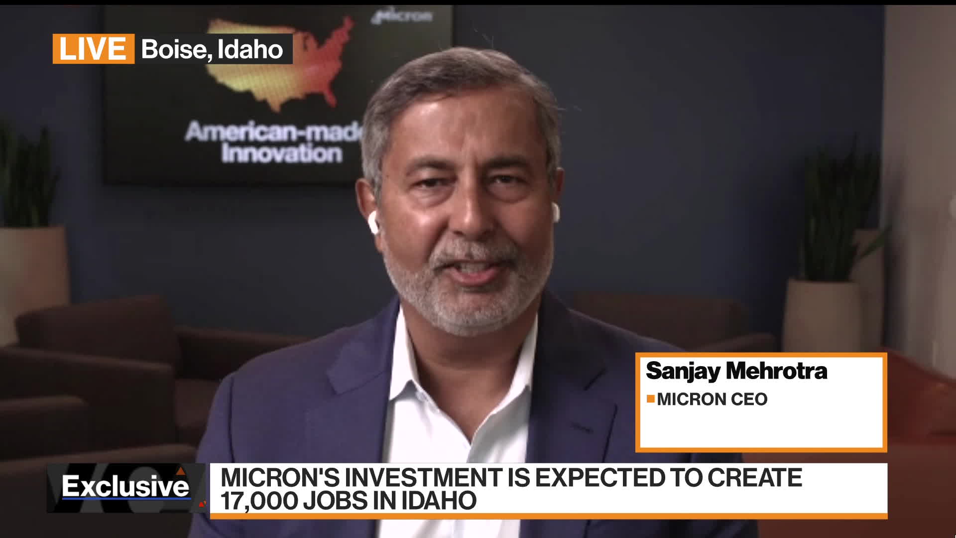 Watch CHIPS Act Will Level the Playing Field, Micron CEO Says - Bloomberg
