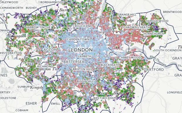 This London Real Estate Map Shows Prices Rising in the Suburbs and ...
