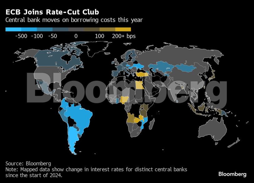 ECB Delivers Landmark Rate Cut With No Signals on Next Steps