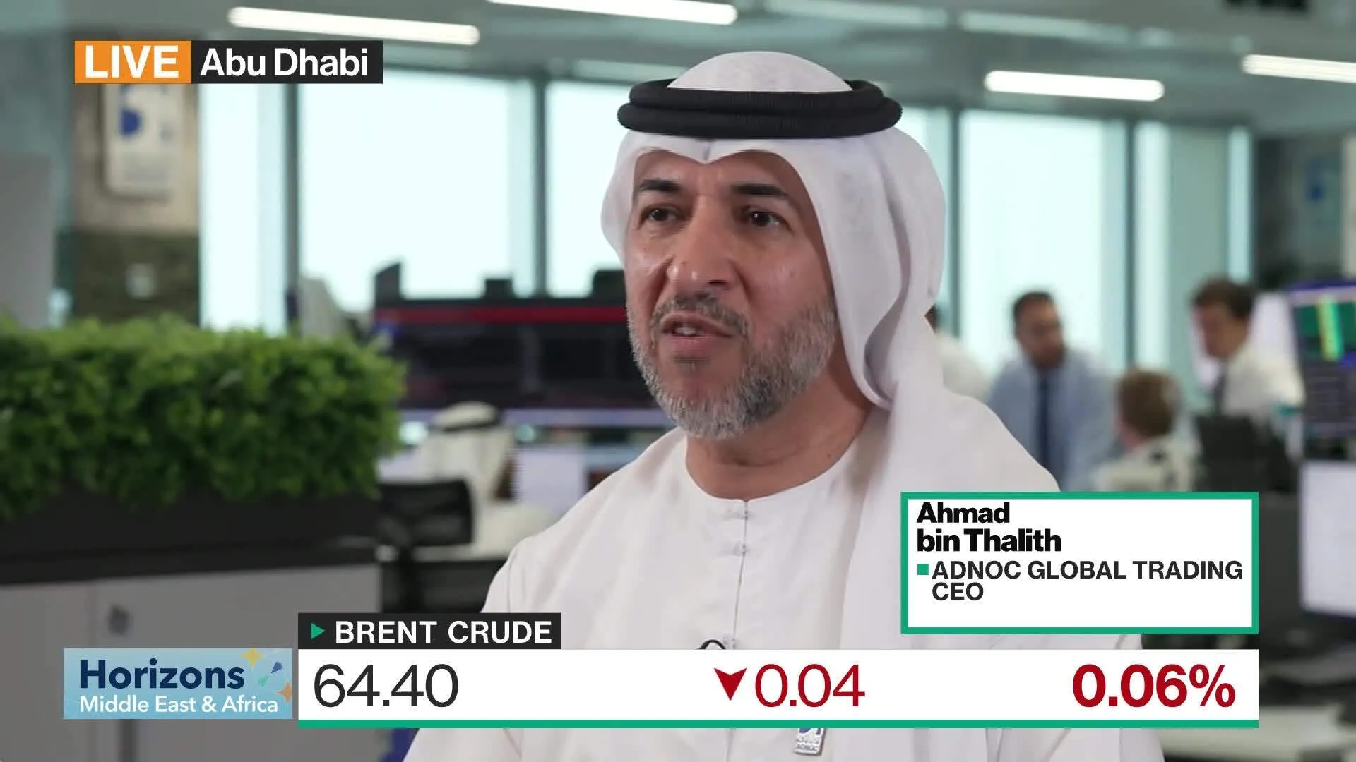 Watch ADNOC Global Trading CEO on Outlook - Bloomberg