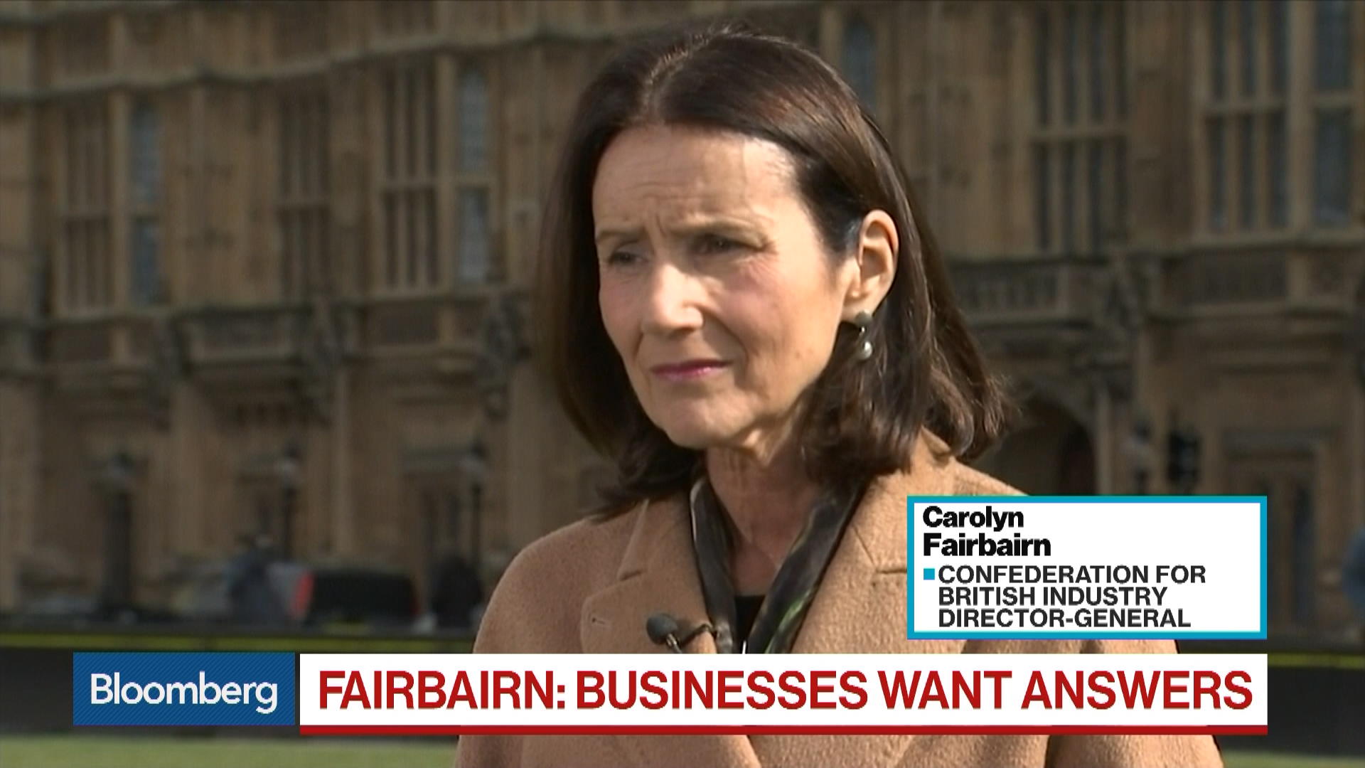 Watch Carolyn Fairbairn Says Irish Border Deal Is Urgent - Bloomberg