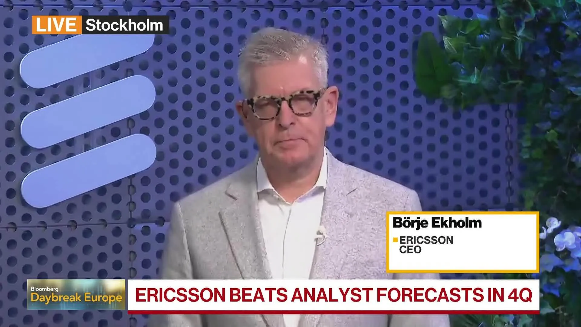Watch Ericsson CEO: EU’s Tech Sovereignty Push Is ‘Dangerous’ - Bloomberg