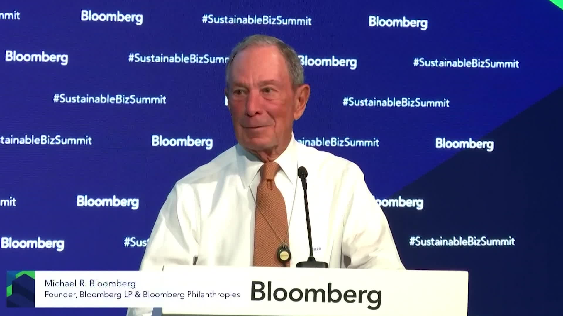Watch Michael Bloomberg Opens the Sustainable Business Summit - Bloomberg