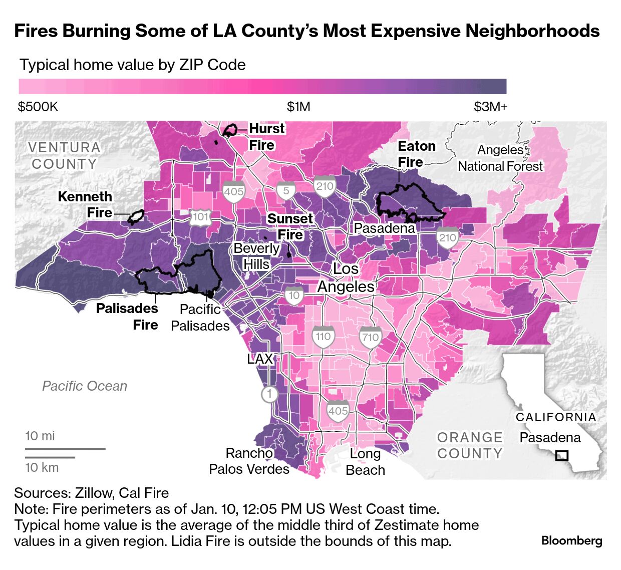 LA Fires, Climate Risks Push California Insurance Market to Limit