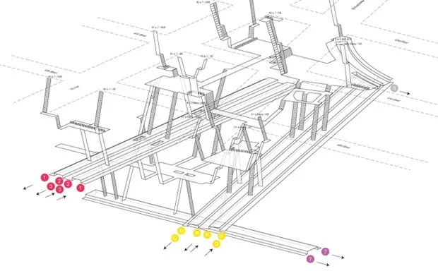 Times Square Station Track Layout