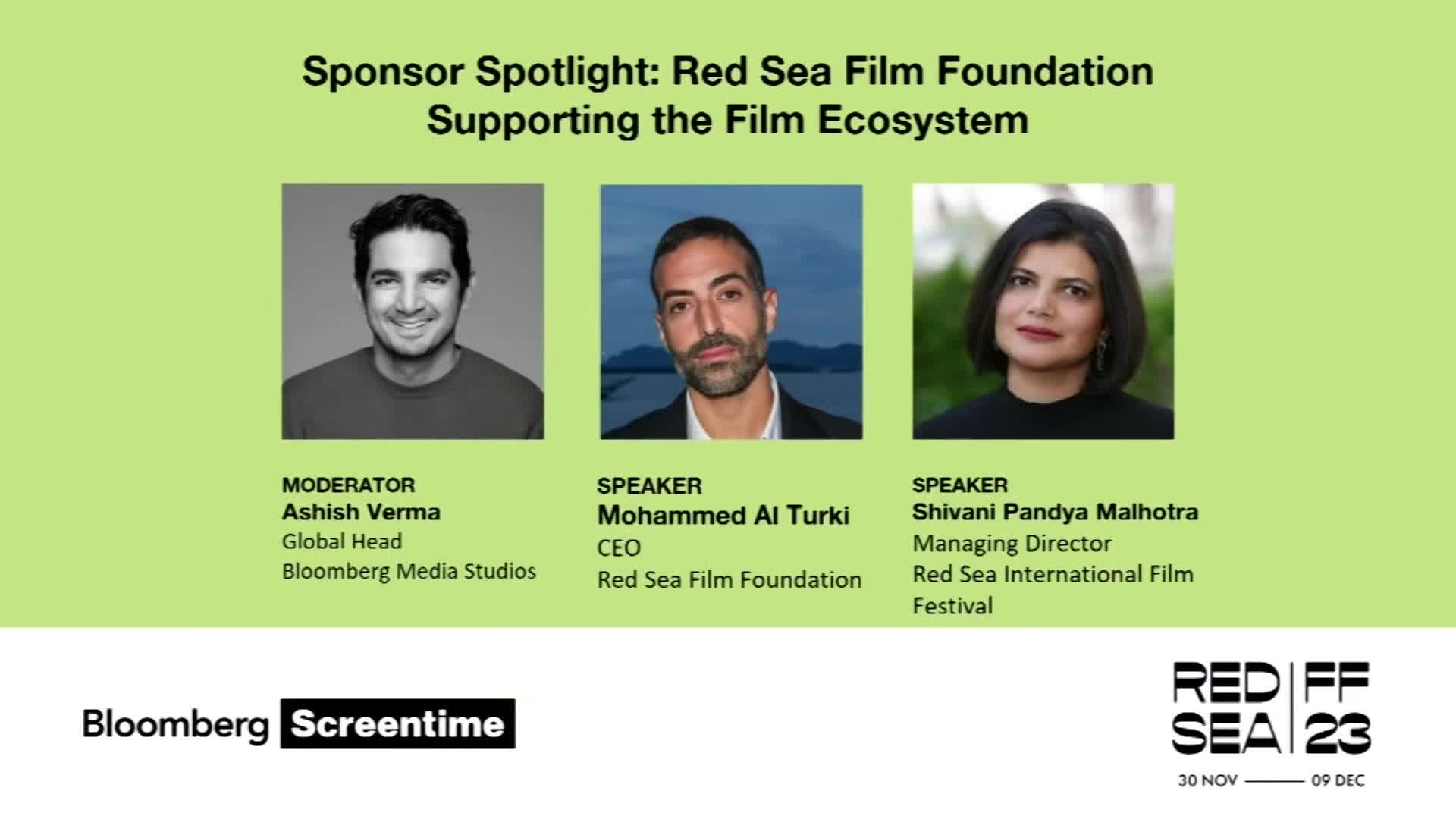 Watch Sponsor Spotlight: Red Sea Film Foundation Supporting the Film Ecosystem - Bloomberg