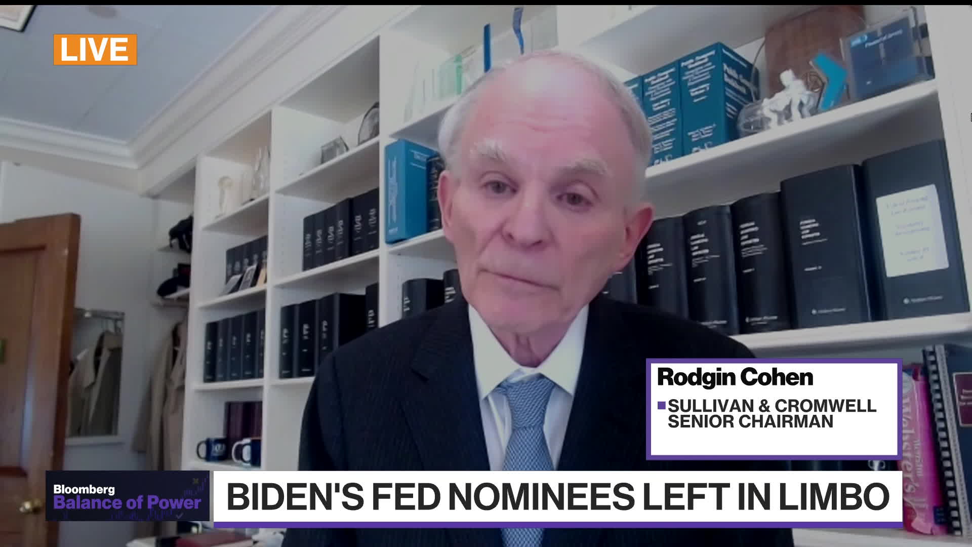 Watch Rodgin Cohen on Fed Confirmations, Trading, Sanctions - Bloomberg