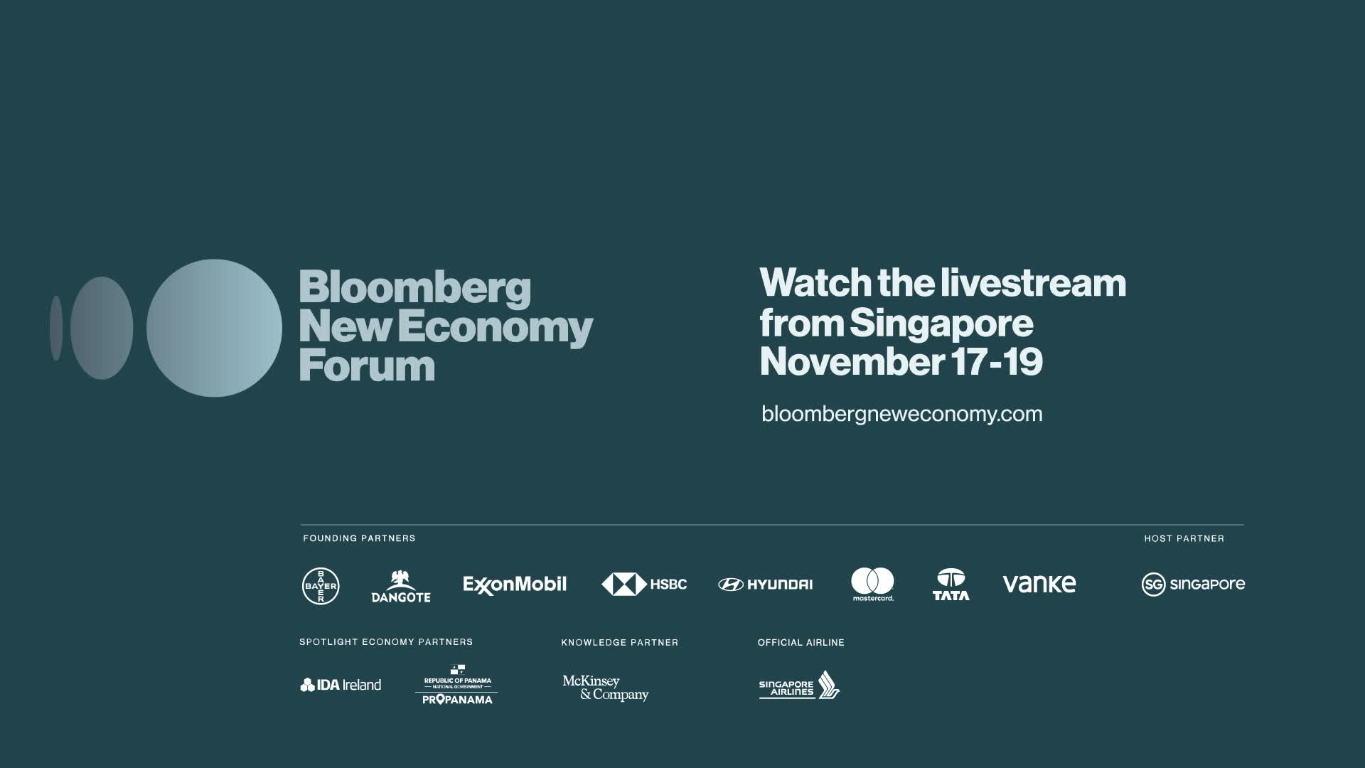 Watch Bloomberg New Economy Forum Starts Nov. 16 - Bloomberg