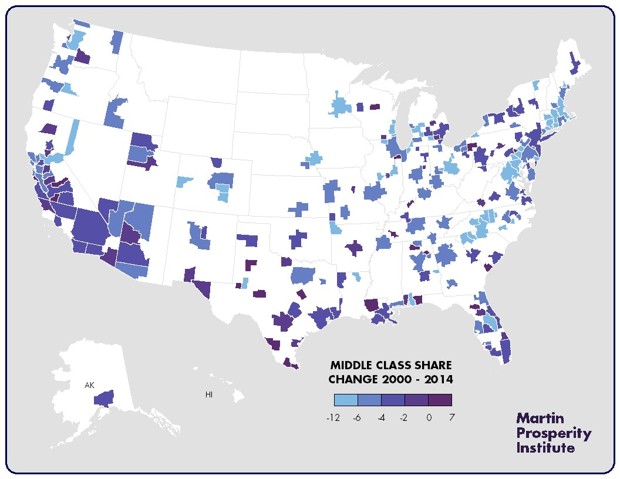 Mapping the Decline of the Middle Class - Bloomberg