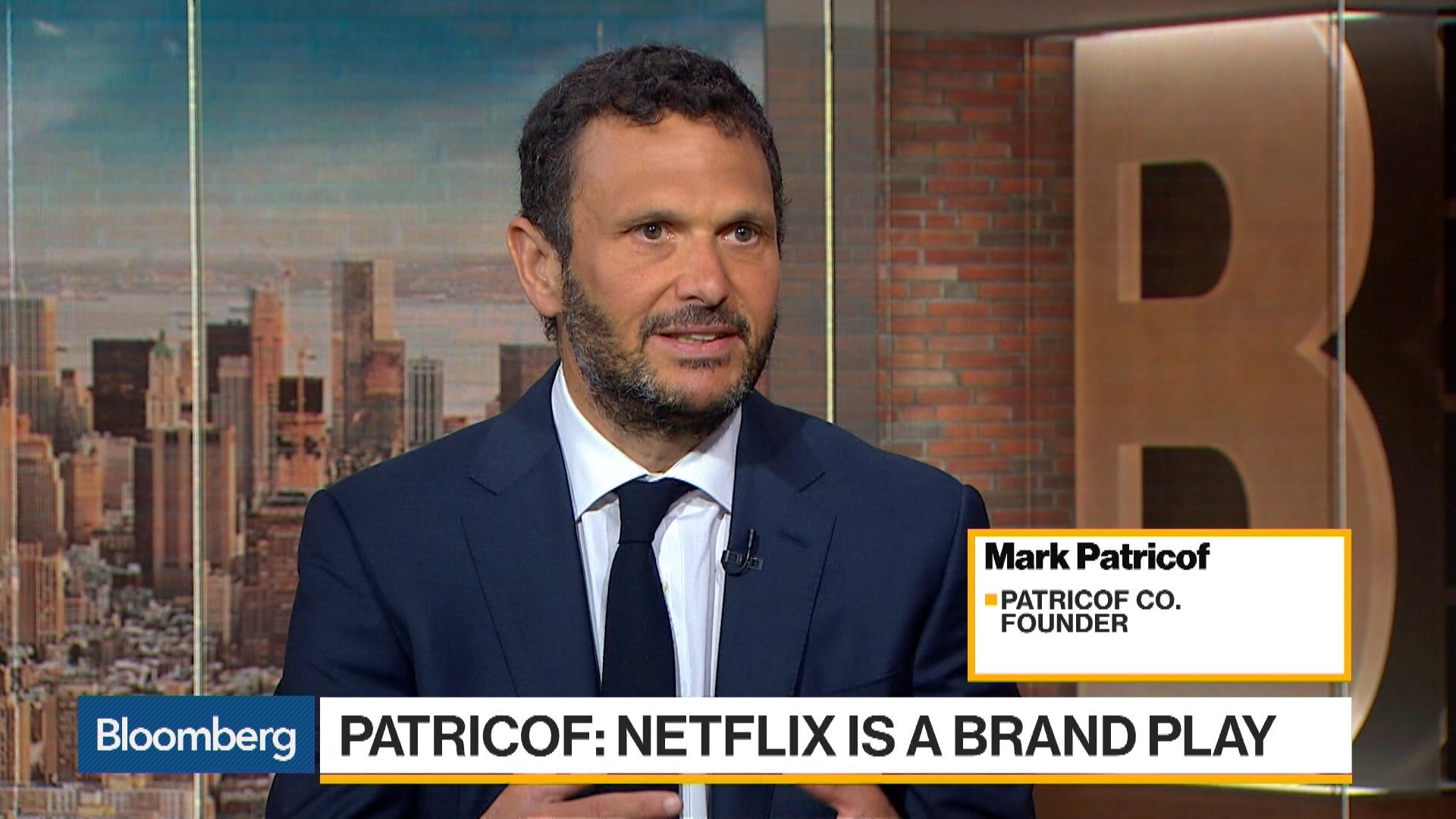 Watch Mark Patricof: Netflix Is a Brand Play - Bloomberg