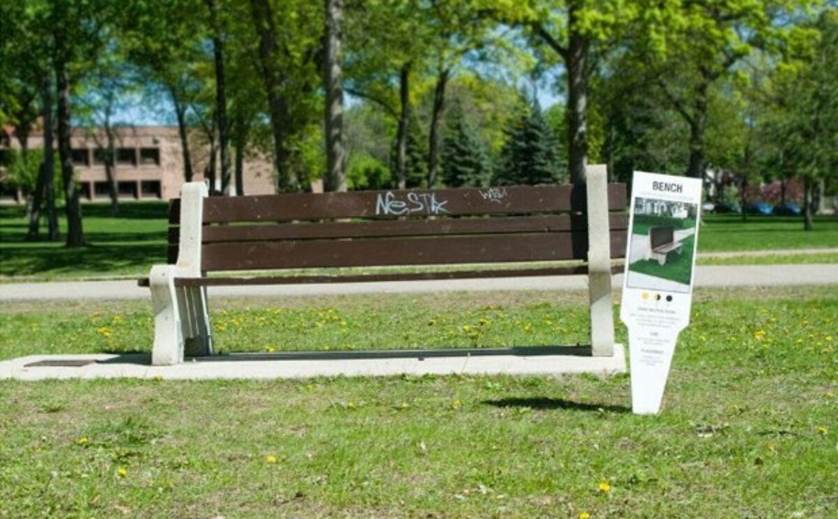 Why Does This Bench Need an Instruction Sign? - Bloomberg