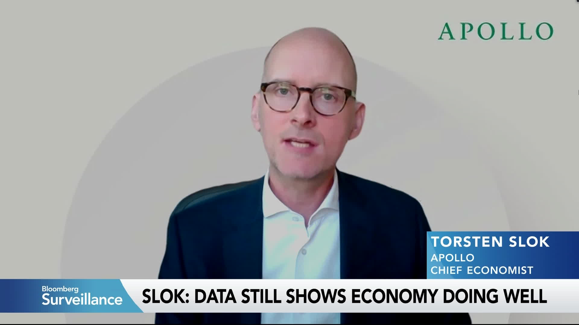 Watch Apollo's Slok Sees Steady US Growth for Several Quarters - Bloomberg