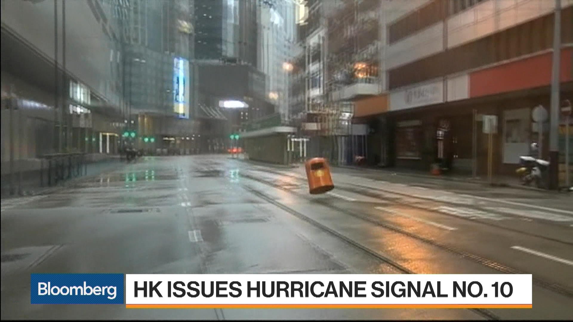 Watch Hong Kong Issues Hurricane Signal No. 10 - Bloomberg
