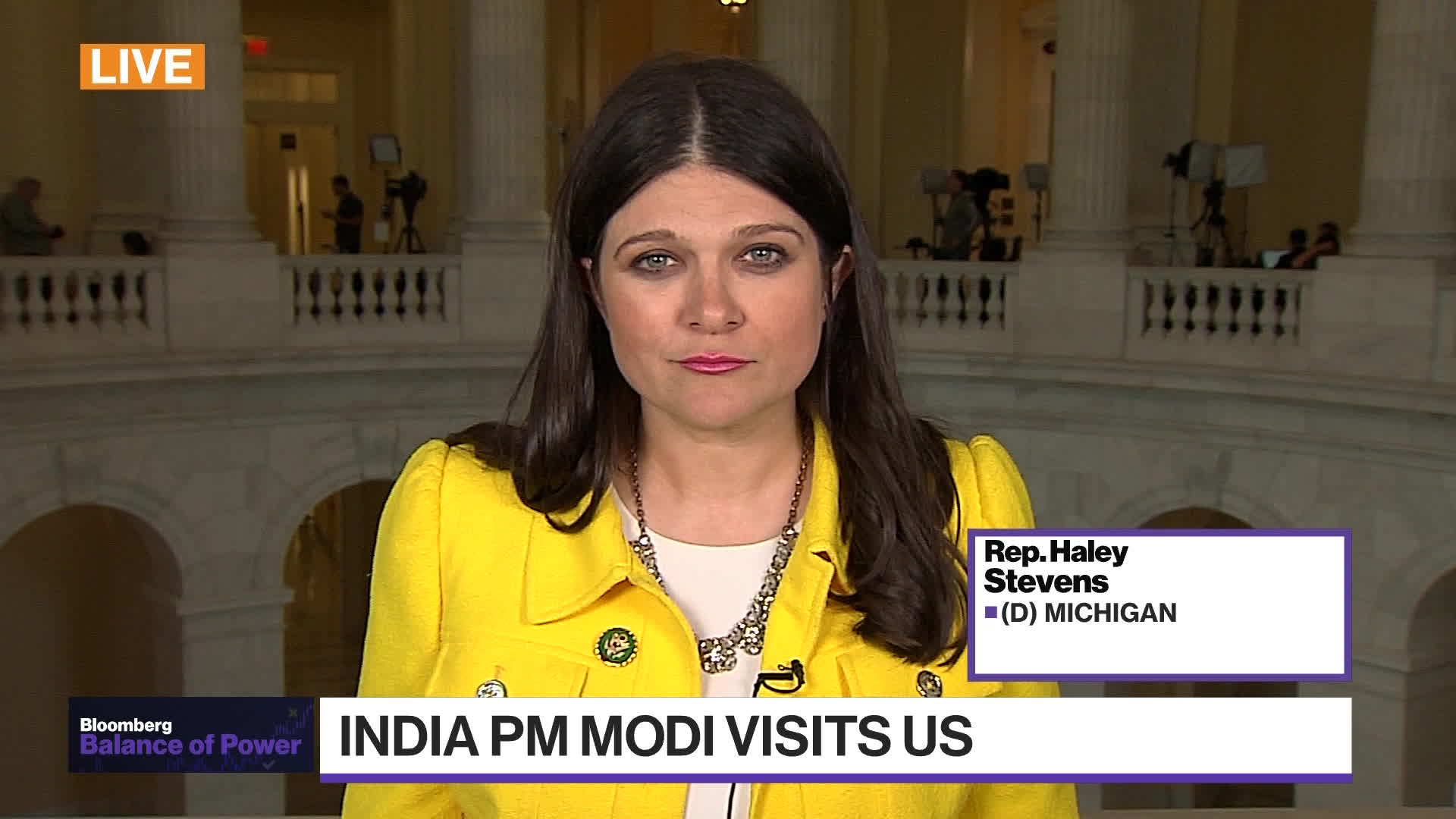 Watch Rep. Stevens on India PM Modi's US Visit, AI - Bloomberg