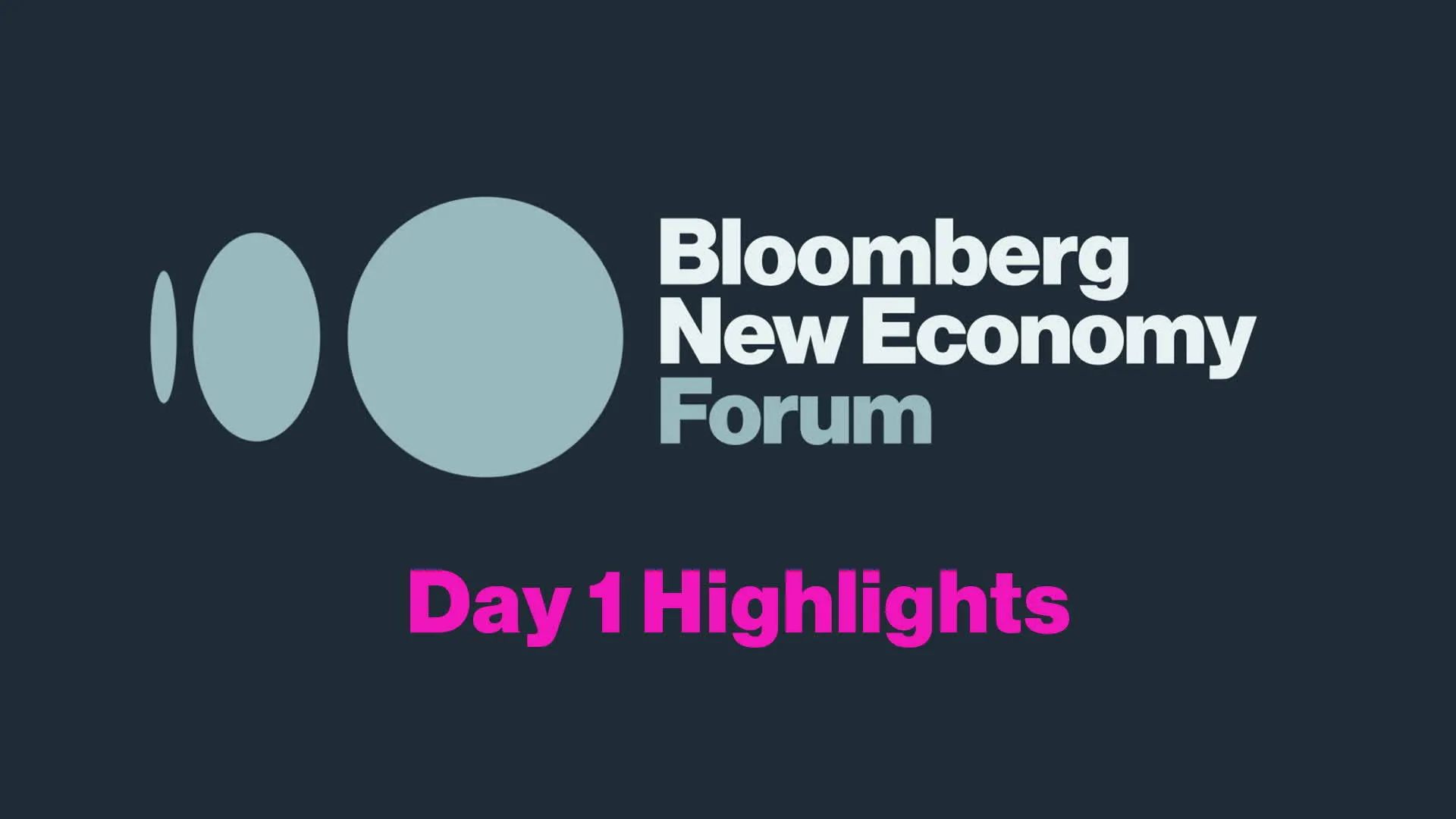 Watch Bloomberg New Economy Forum 2022: Day 1 Highlights - Bloomberg