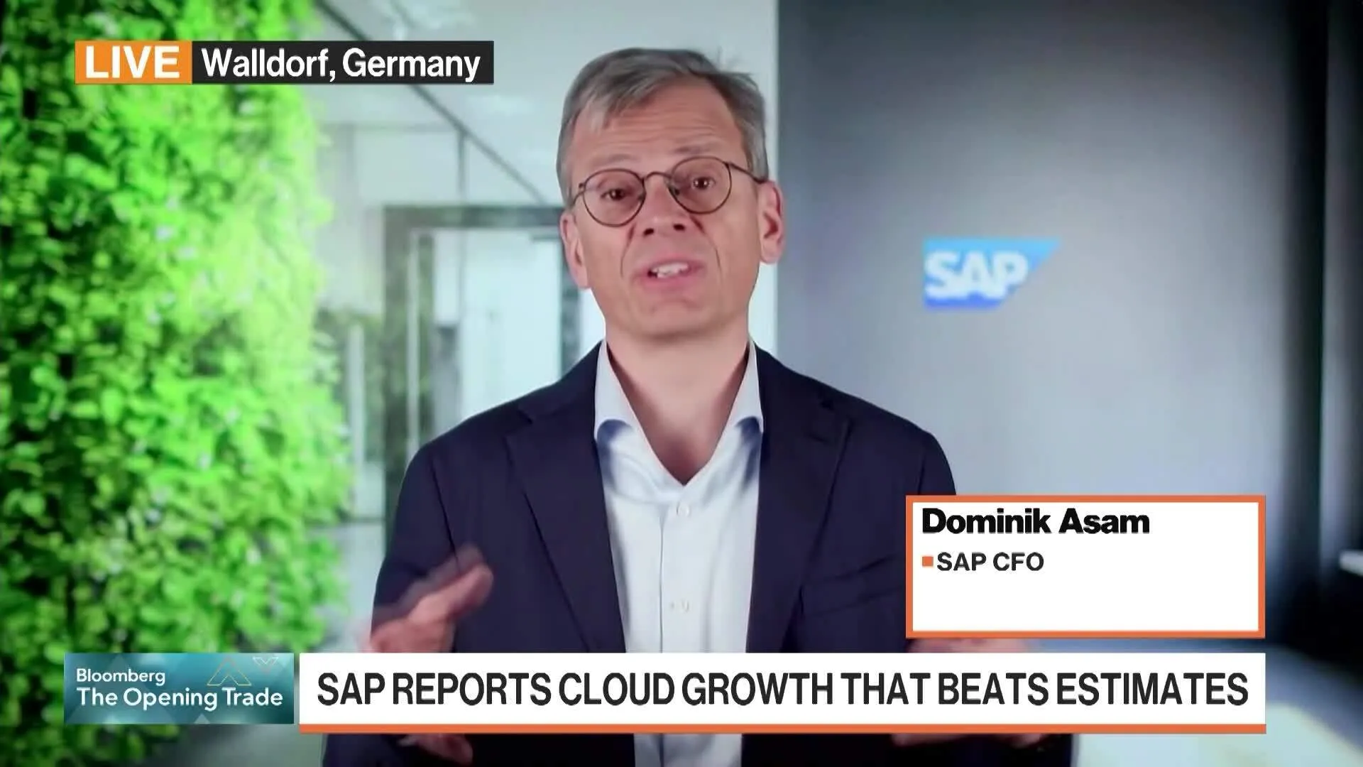 Watch SAP CFO: We Want to Lead Market Rather Than Follow - Bloomberg