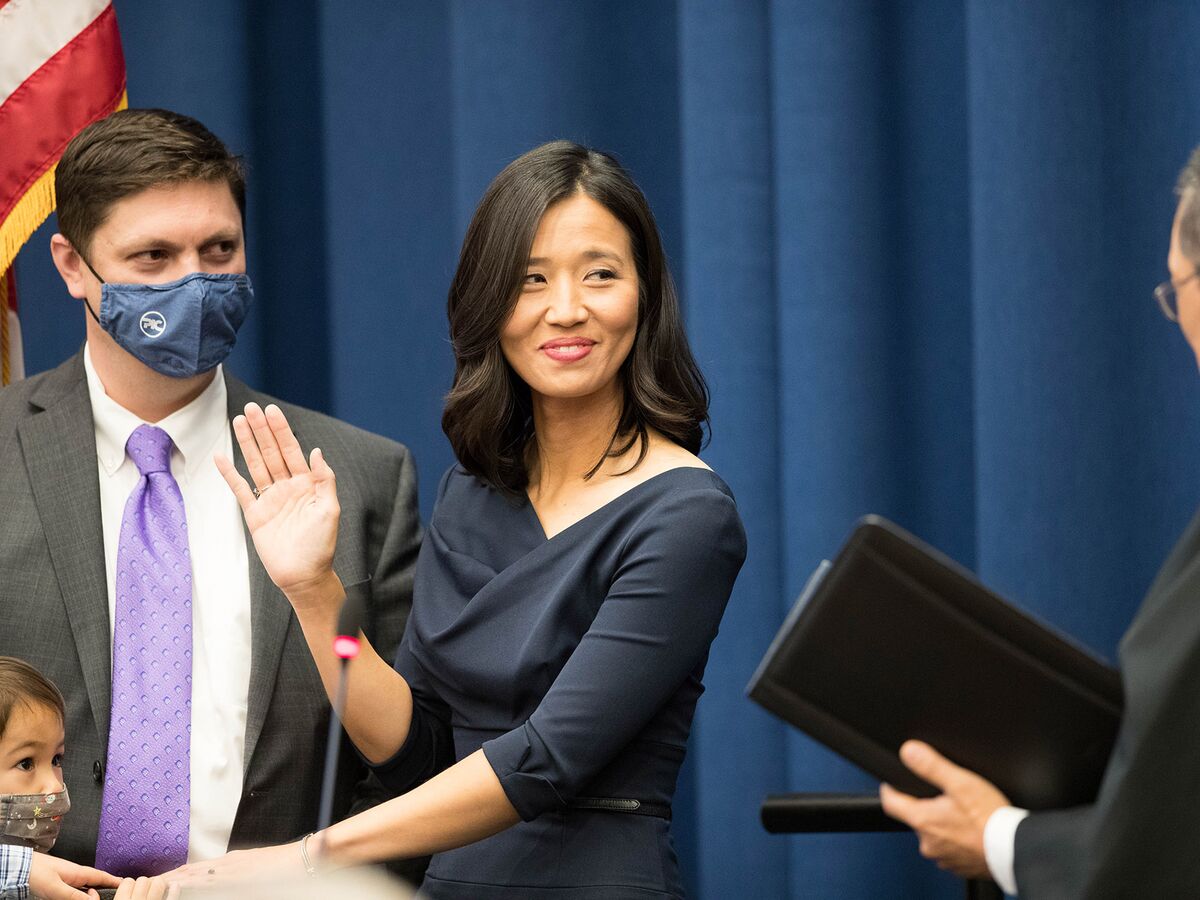 Michelle Wu Sworn In as Boston’s Mayor in Historic Milestone - Bloomberg