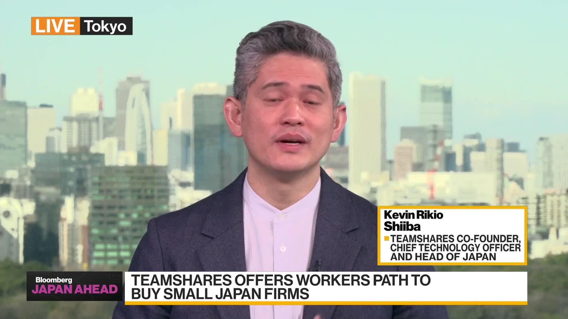 Watch Japan Ahead: Teamshares' Shiiba on Business Strategy - Bloomberg