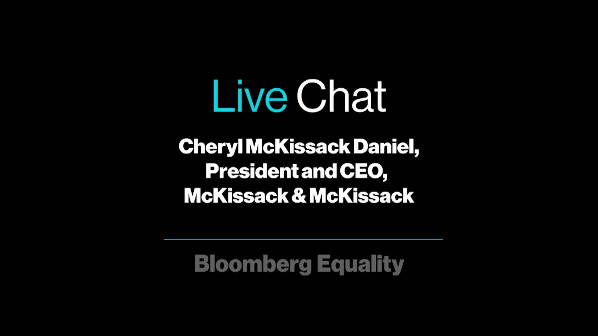 Watch ‘Black in Focus’: Cheryl McKissack Daniel - Bloomberg