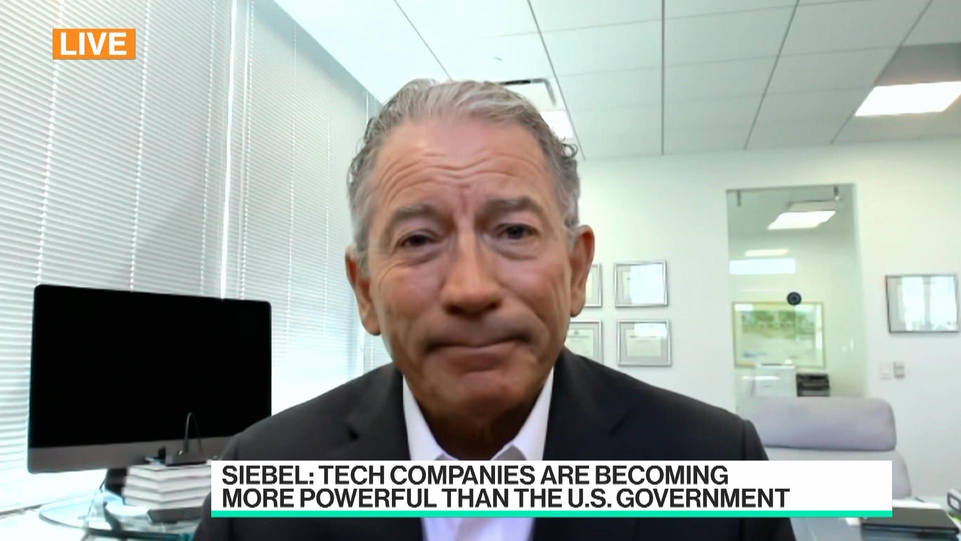 Gov't Needs to Regulate Big Tech, Says C3.ai CEO - Bloomberg