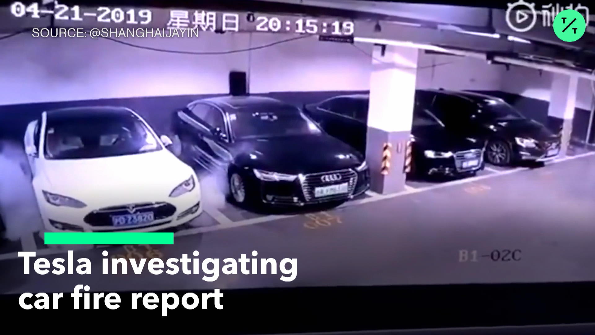 Watch Tesla Investigating Car Fire in China - Bloomberg