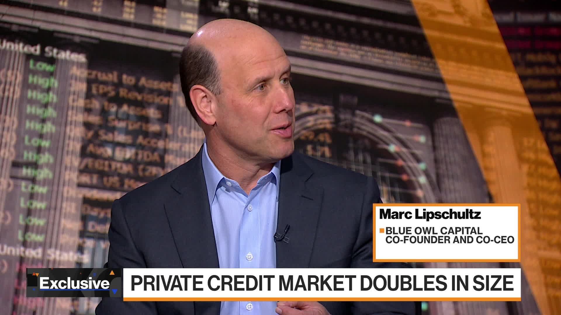 Watch Blue Owl's Lipschultz Is Willing to Partner With Banks - Bloomberg