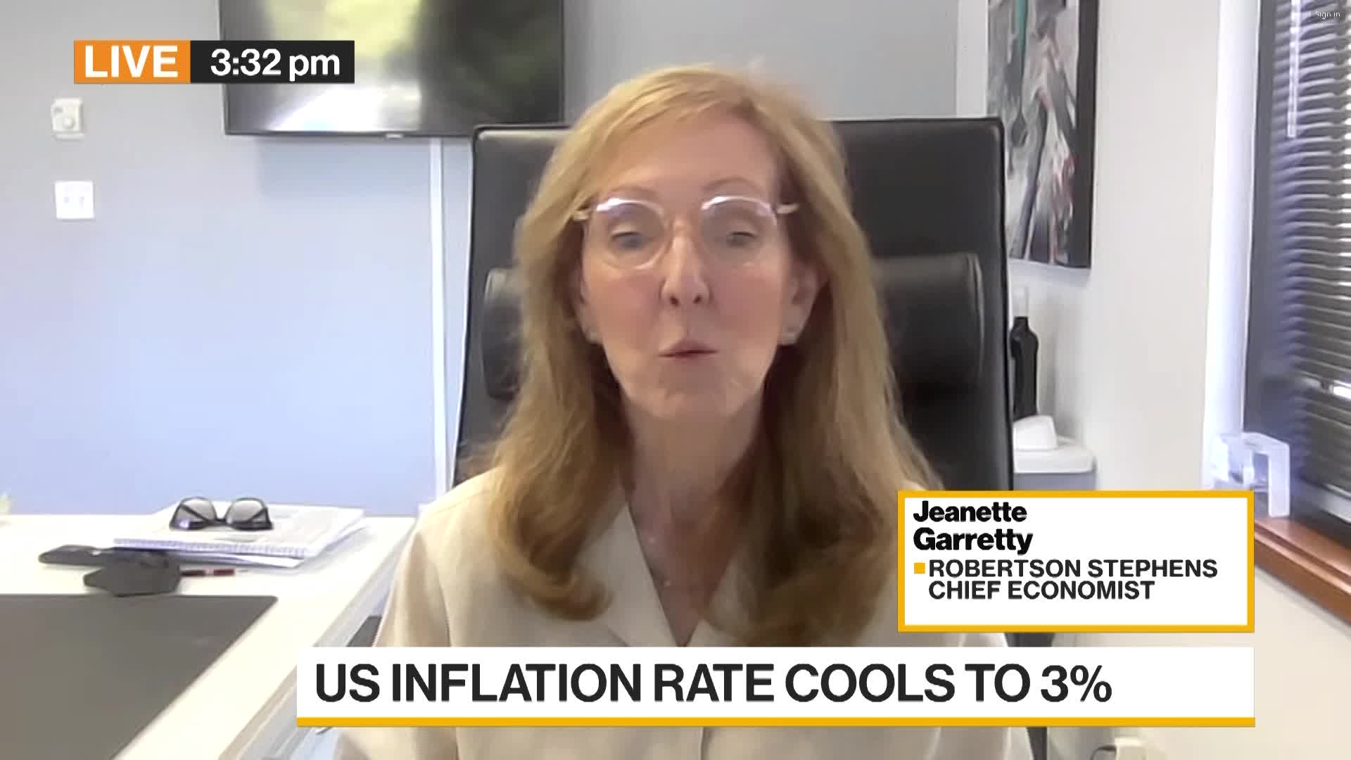 Watch Robertson Stephens' Garretty on US Inflation - Bloomberg