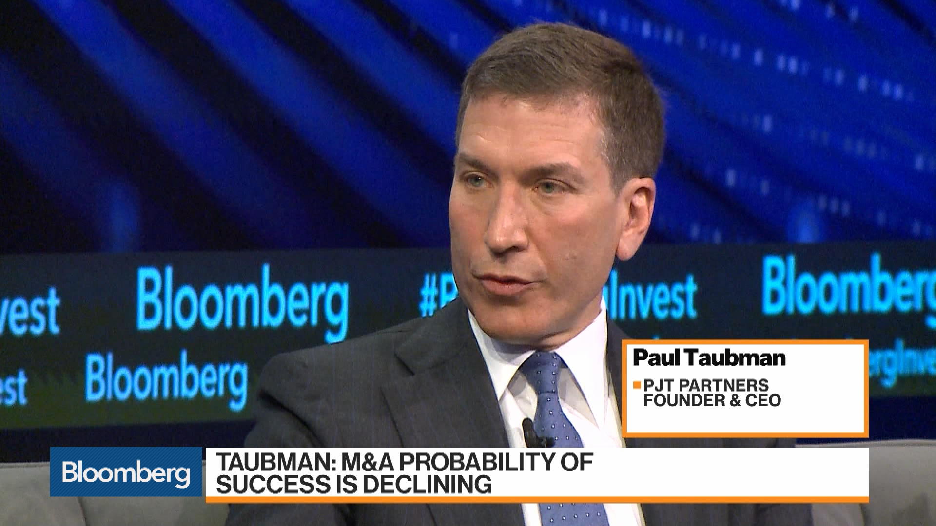 Watch Big M&A Probability of Success Declining, PJT CEO Taubman Says ...