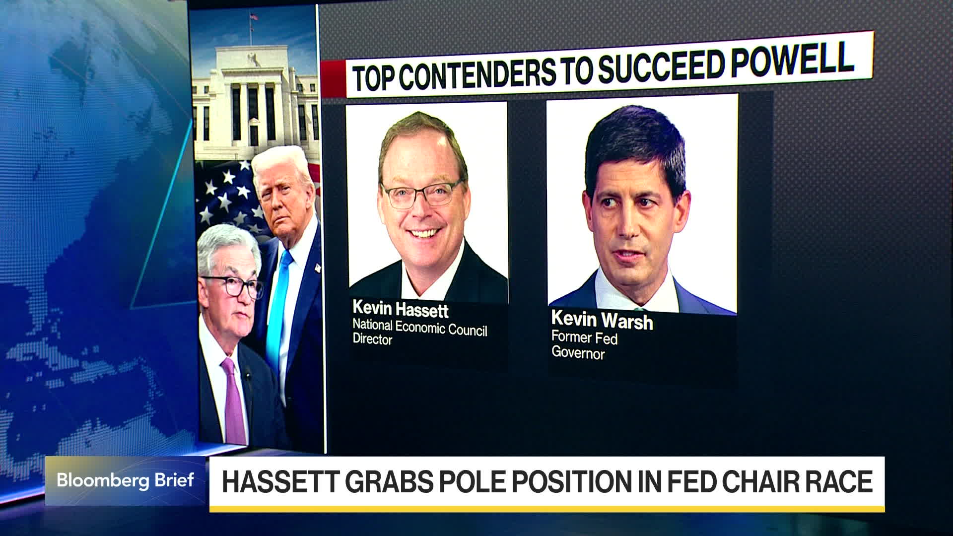 Watch Hassett Takes Lead in Race to Be Trump’s New Fed Chair - Bloomberg