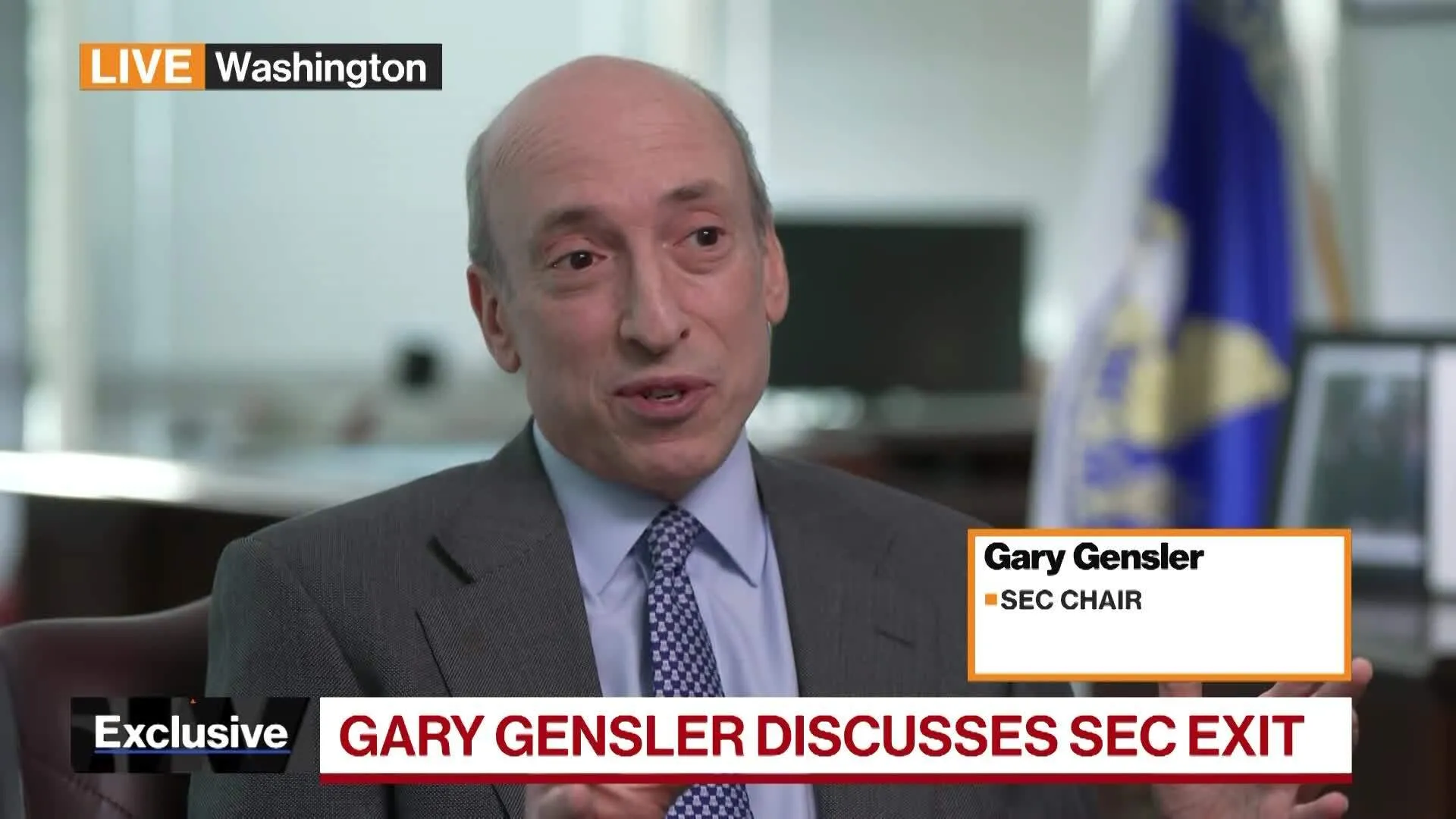 Watch Gensler on SEC Exit, Crypto's Future - Bloomberg
