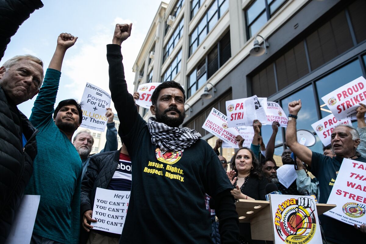Uber Drivers on Strike: Scenes From a Day of Ride-Hail Protests - Bloomberg