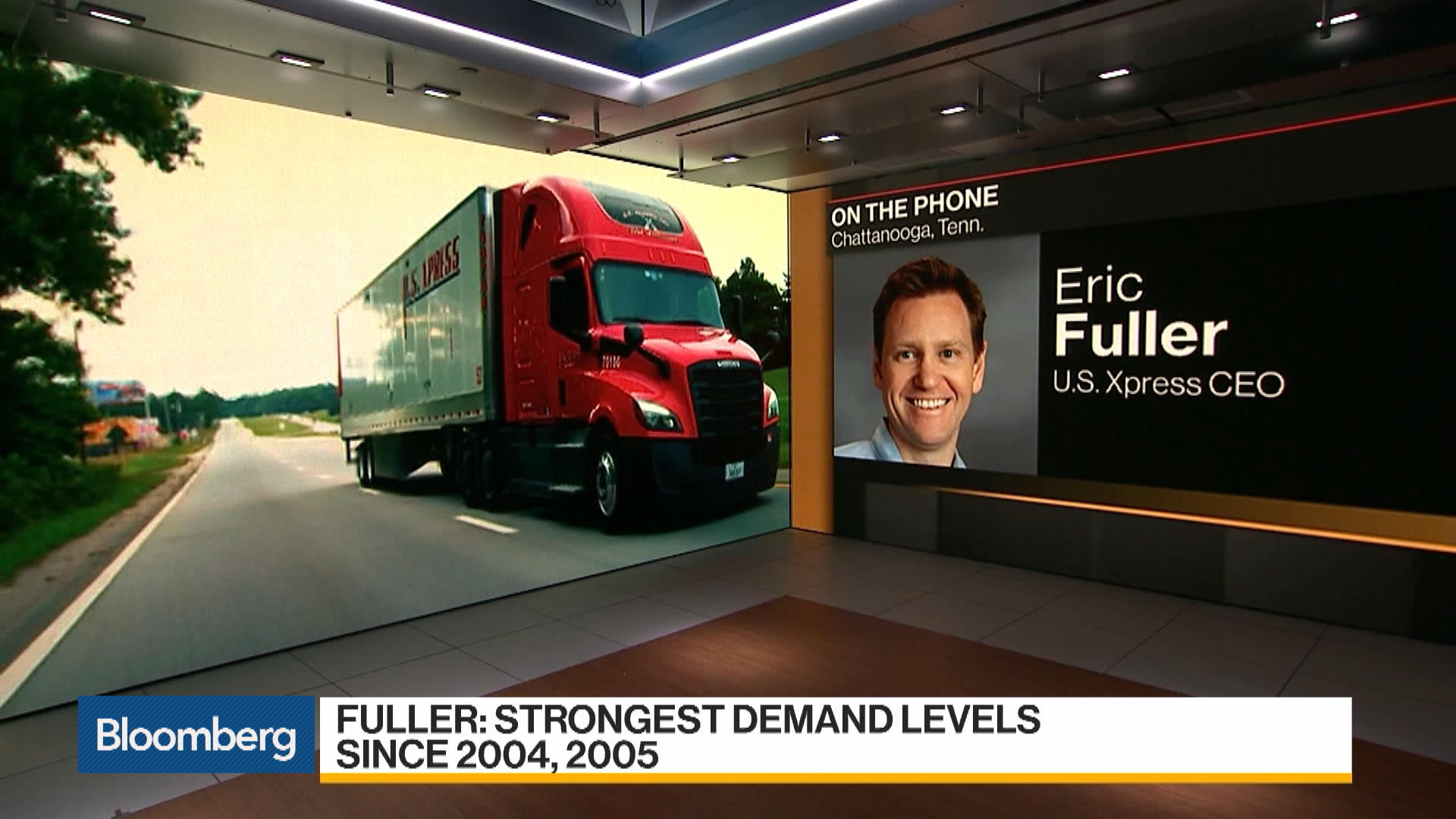 Watch U.S. Xpress CEO Says Truck Demand Highest Since 2004 - Bloomberg