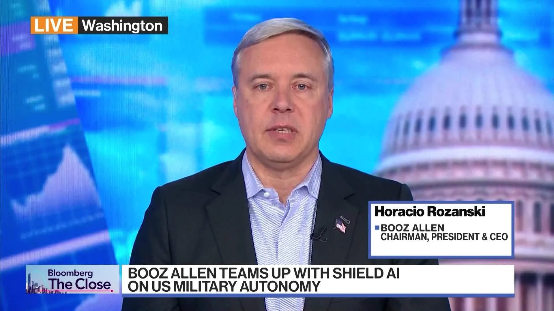 Watch Booz Allen CEO on Shield AI Venture, Defense Contracts - Bloomberg