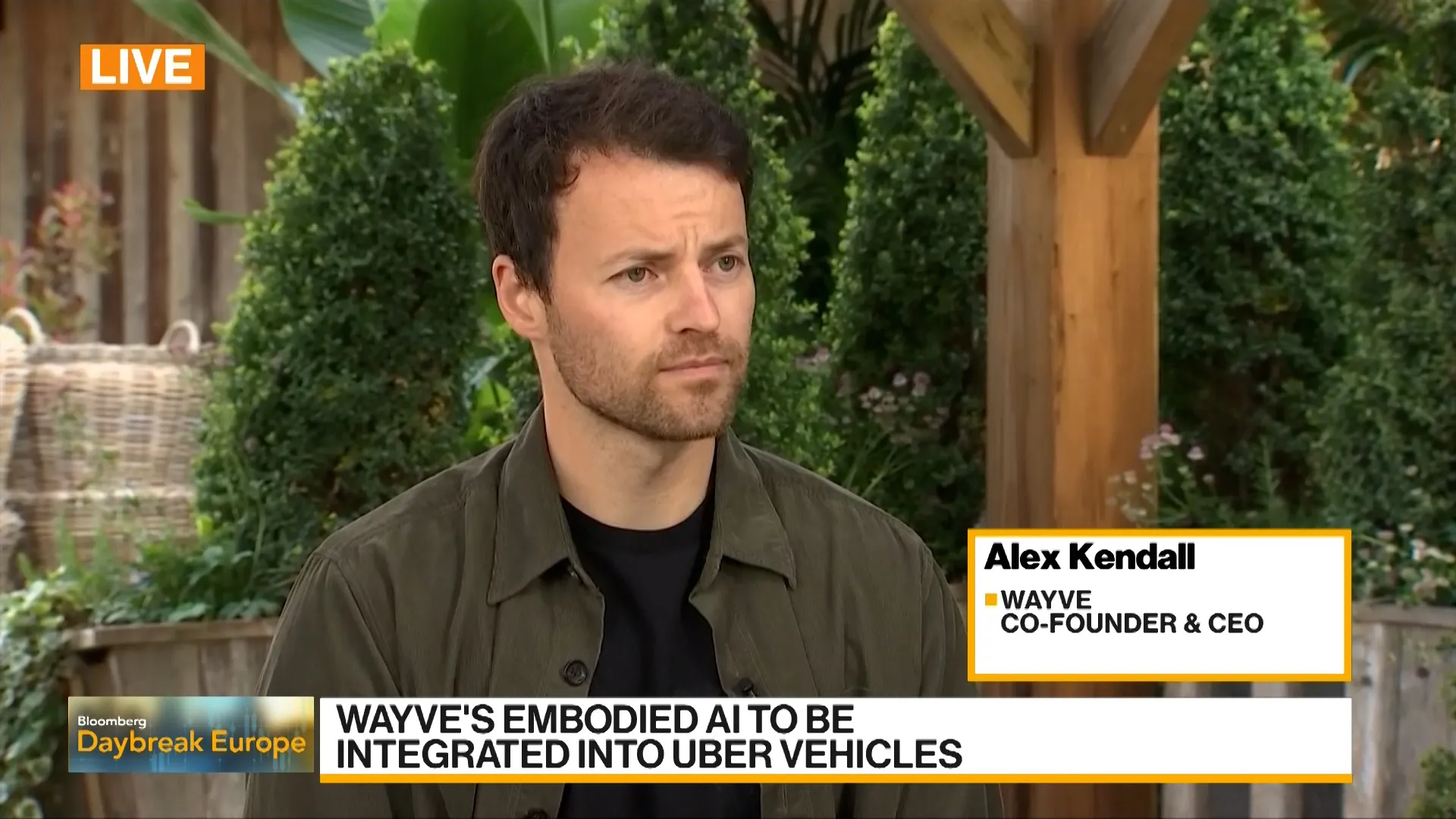 Watch Wayve CEO on London Self-Driving Cars Trial With Uber - Bloomberg