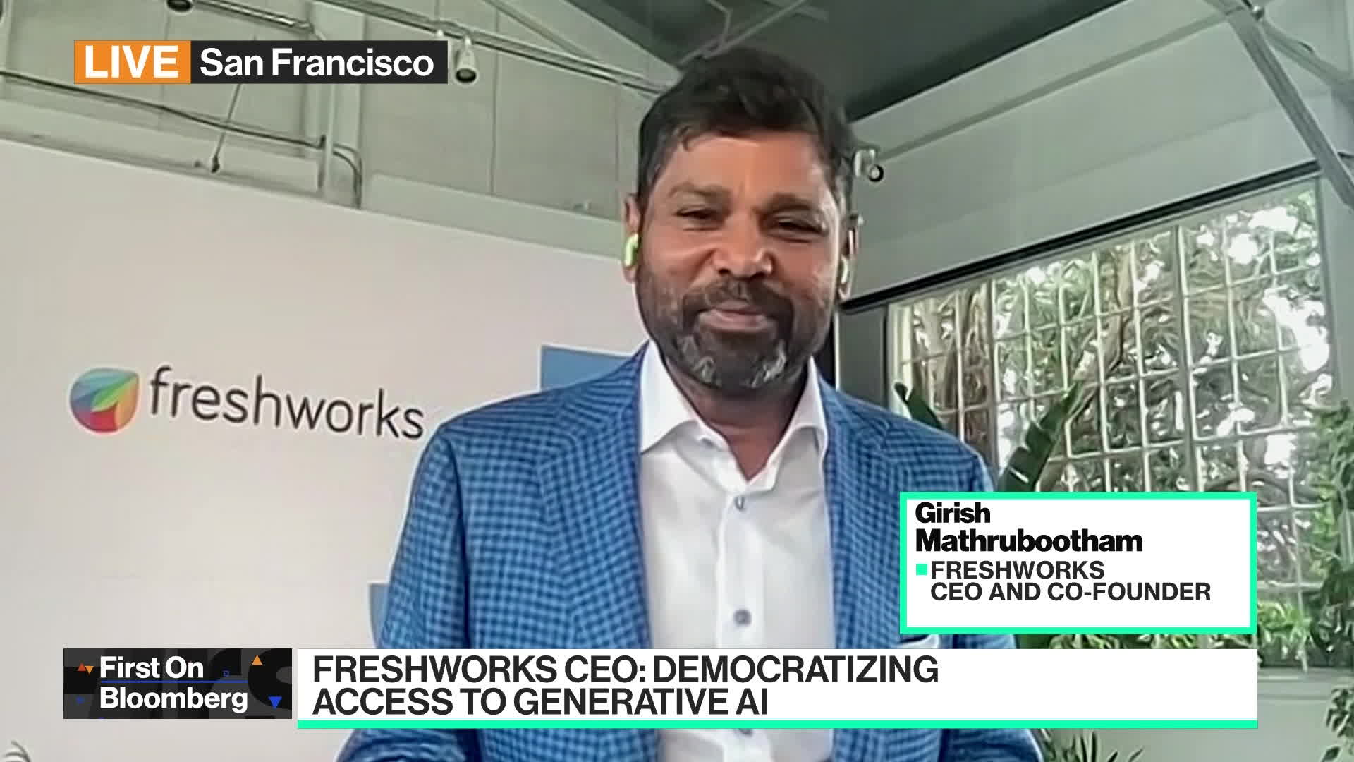 Watch Freshworks CEO: AI Will Be Great Opportunity for India - Bloomberg